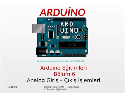 Ppt Arduino Eğitimleri 6 Arduino Ile Analog Giriş Çıkış