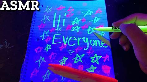 Asmr Florescent Drawing 🌌 Youtube