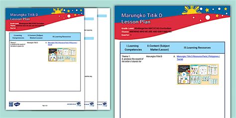 Marungko Titik D Lesson Plan Philippines Twinkl