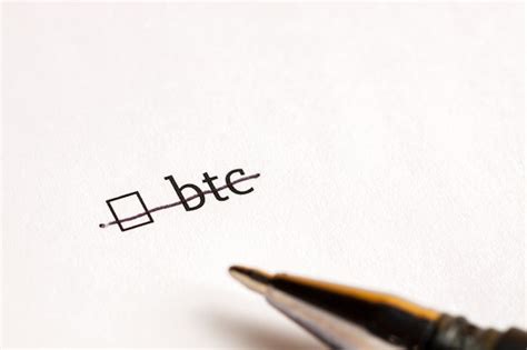 Premium Photo Checked Checkbox With Word Bitcoin At Wait Background