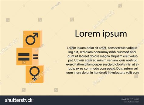 Equal Sign Between Symbols Men Women Stock Vector Royalty Free Shutterstock