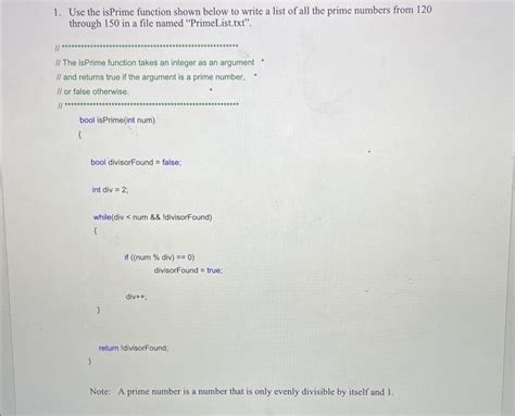 solved 1 use the isprime function shown below to write a