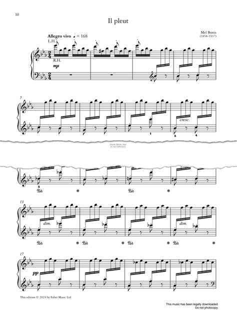 Il Pleut Melanie Helene Bonis Sheet Music Piano Pdf Download
