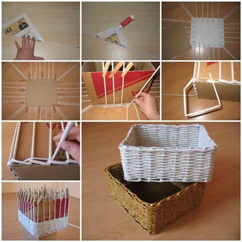DIY Woven Paper Storage Box DIY Woven Paper Storage Box