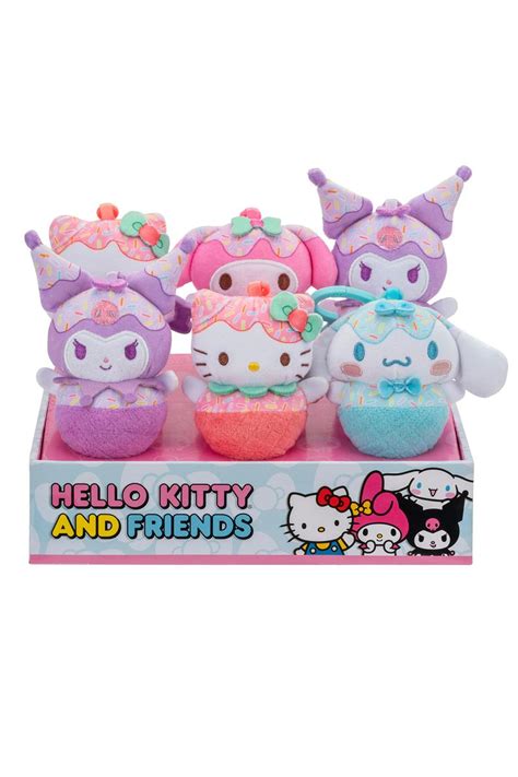 Wholesale Hello Kitty® And Friends 4 Inch Clip On Plush Assortment In 6pc Counter Display Hkt0366