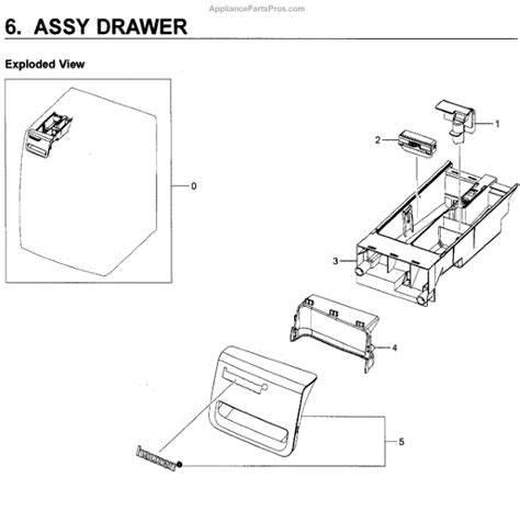 Parts For Samsung Wf219anwxaa 01 Drawer Asy Parts