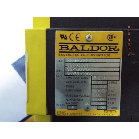 Baldor Bsm20n 275aa Ac Brushless Servo Motor High Performance Motion