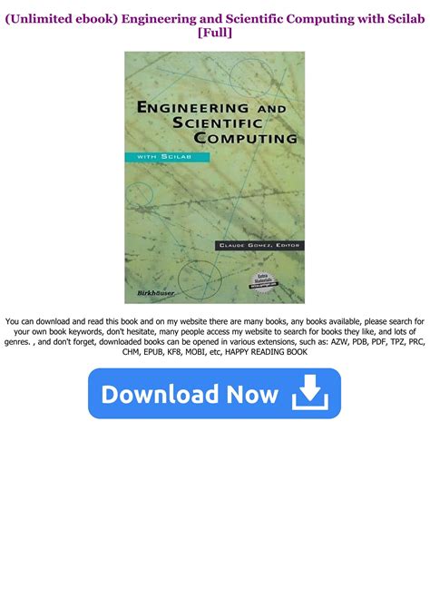 [ Free Download ] Engineering And Scientific Computing With Scilab Full Online By Arialeia