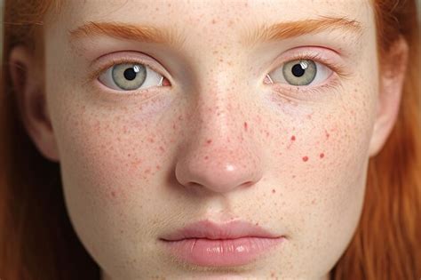 Premium Photo Close Up Of Acne Breakouts Triggered By Hormonal