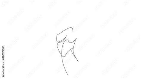 Self Drawing Simple Animation Of Female Body Continuous Line Nude Figure Abstract Drawing By