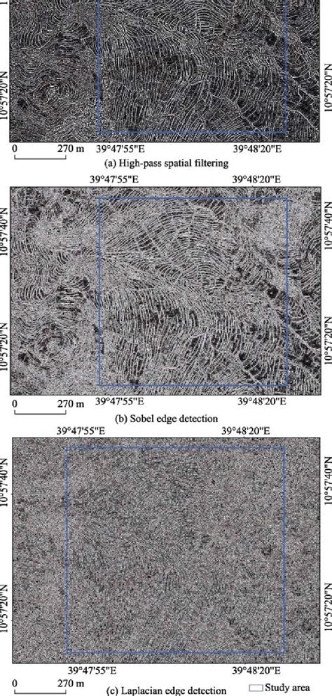 Map Showing Different Linear Features After Applying High Pass Spatial