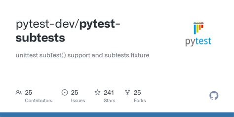 Github Pytest Devpytest Subtests Unittest Subtest Support And Subtests Fixture