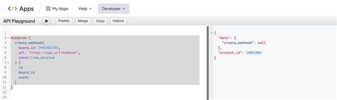 Add Webhook In Api Playground Monday Apps And Developers Monday Community Forum