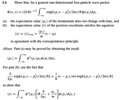 Solved 3 6 Show That For A General One Dimensional