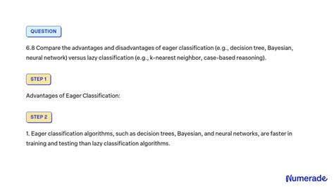 SOLVED 6 8 Compare The Advantages And Disadvantages Of Eager