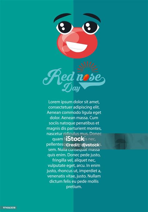 Red Nose Day Design Stock Illustration Download Image Now Arts Culture And Entertainment