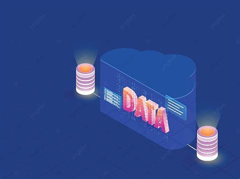 Isometric Design 3d Text Data With A Focus On Data Management Concept