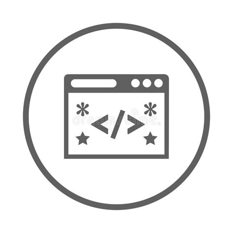 Clean Code Coding Icon Simple Vector Design Stock Vector