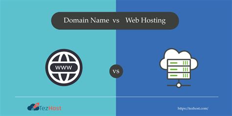 domain name vs web hosting differences relationship tezhost