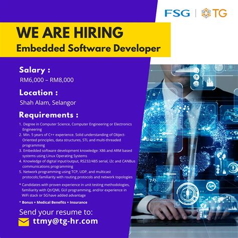 tg malaysia on linkedin hiring tghumanresource embeddedsoftwaredevelopment softwaredeveloper…