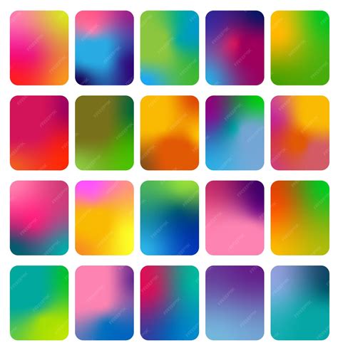 Premium Vector Set Of Colorful Abstract Gradient Background Vector