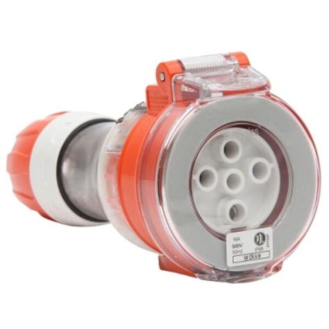 Pdl Cord Connector Socket 5pin 16a 500v 3ph Ip66 Pdl56cr516