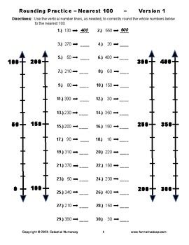 Blank Vertical Number Line