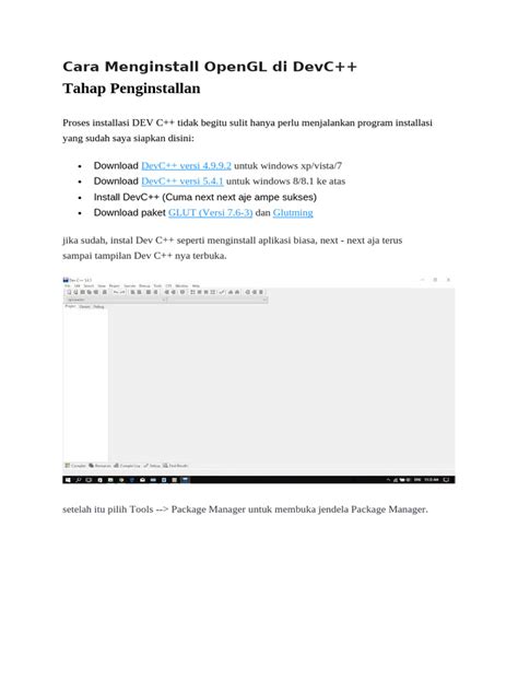 Cara Menginstall Opengl Di Devc Pdf