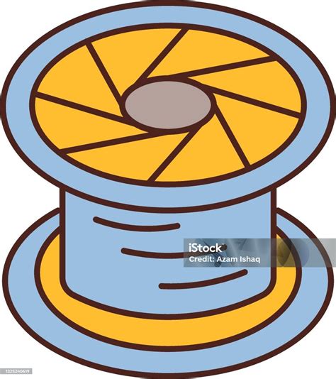 3d 프린터 필라멘트 릴 컨셉 벡터 컬러 아이콘 디자인 적감 제조 장비 기호 스톡 일러스트 머리에 대한 스톡 벡터 아트 및 기타 이미지 Istock