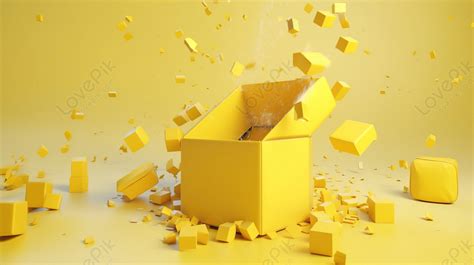 떨어지는 선물로 열린 3d 렌더링 노란색 테마 선물 상자 테마 배경 노란 배경 크리스마스 쇼핑 배경 이미지 Hd 테마 노란 크리스마스 쇼핑 배경 사진 무료