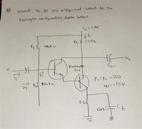 Solved Calculate The DC Bias Voltages And Uslents For The Chegg Com