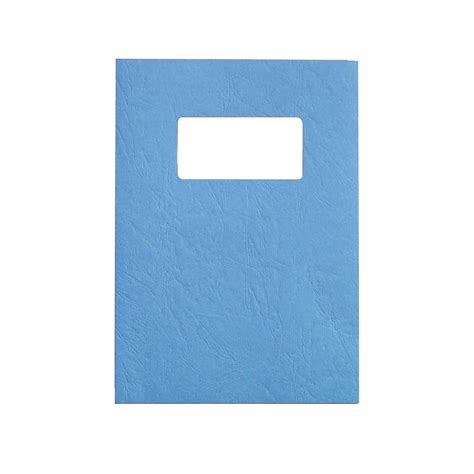 Gbc Leathergrain A4 Title Window Binding Blue Pack Of 50 46735e