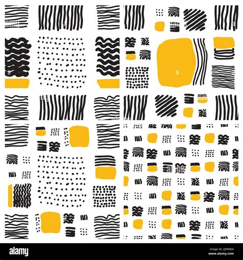 Vector Geometric Seamless Pattern Set Universal Repeating Abstract Background Stock Vector