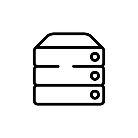 Technology Server Sign Symbol Vector Vector Art At Vecteezy