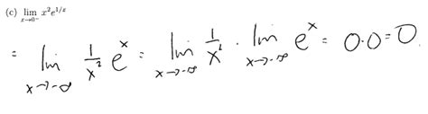 Solved Find Limit As X Approaches Zero From The Left For