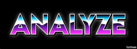 Analyze Arcade Text Effect Generator