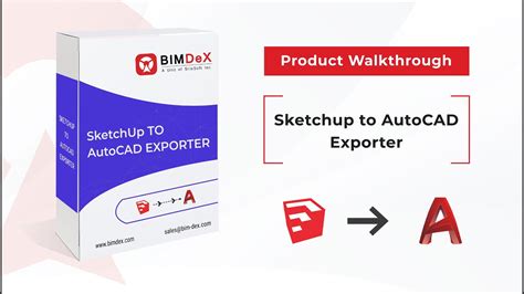 How To Export Sketchup Model To Autocad Sketchup To Autocad Exporter