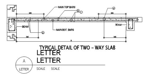 Typically Detail Of Two Way Slab Detail Drawing Derived In This Autocad File Download This 2d