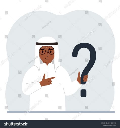 Man Holding Question Mark Symbol Ask Stock Vector Royalty Free 2241202311 Shutterstock