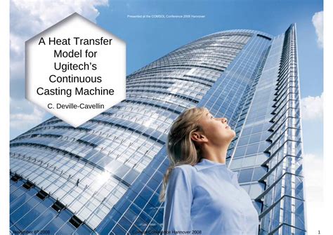 Pdf A Heat Transfer Model For Ugitechs Continuous Casting Machine