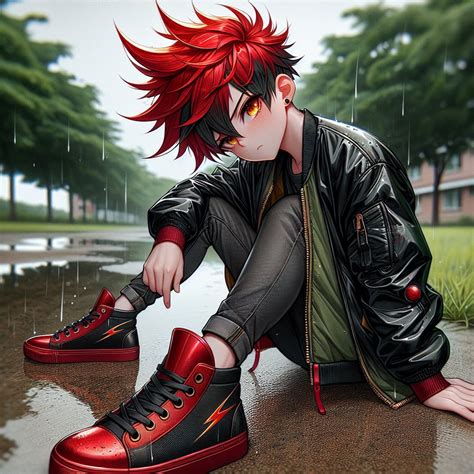 Explore Anime Boy Lightning Logo Art