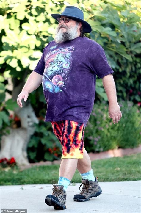 Jack Black Displays His Eclectic Style On A Walk With His Son Sammy In