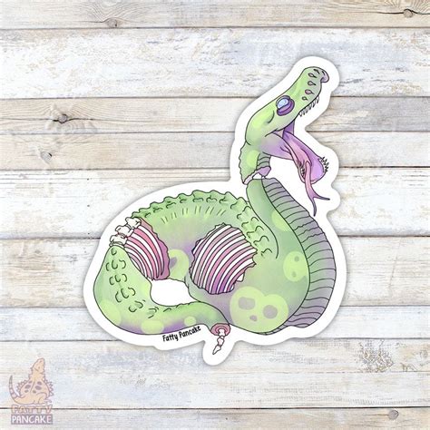 Ball Python Zombie Halloween Sticker Fatty Pancake