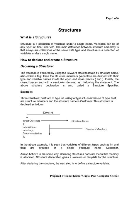 Structures In C Pdf Programming Languages Computing