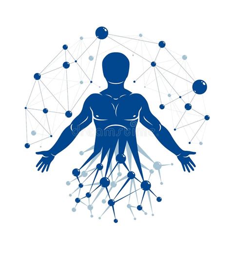 Connections Molecular Global Business Network Design Abstract Mesh Background Stock Vector