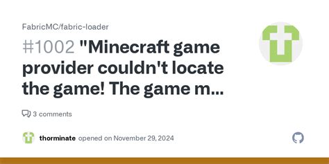 Minecraft Game Provider Couldnt Locate The Game The Game May Be