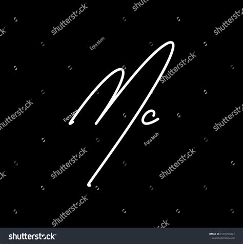 Couple Cursive Letters Initial Mc Signature Stock Vector Royalty Free 1597709827 Shutterstock