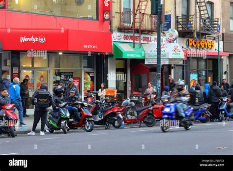 Food Delivery People With Electric Mopeds Electric Escooters Waiting