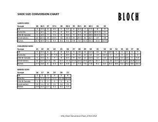 Womens Shoe Size Conversions Chart Munro Download Printable Pdf