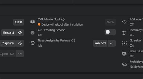 cant install ovr metrics tool stays on 94 r oculusquest